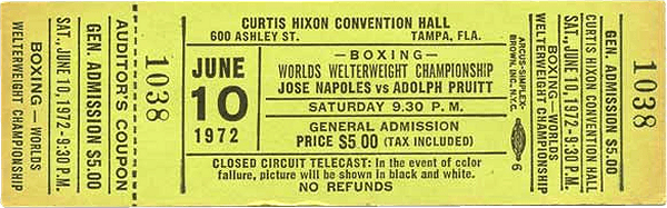 Jose Napoles vs Adolph Pruitt II - 10th June 1972 | Boxing History